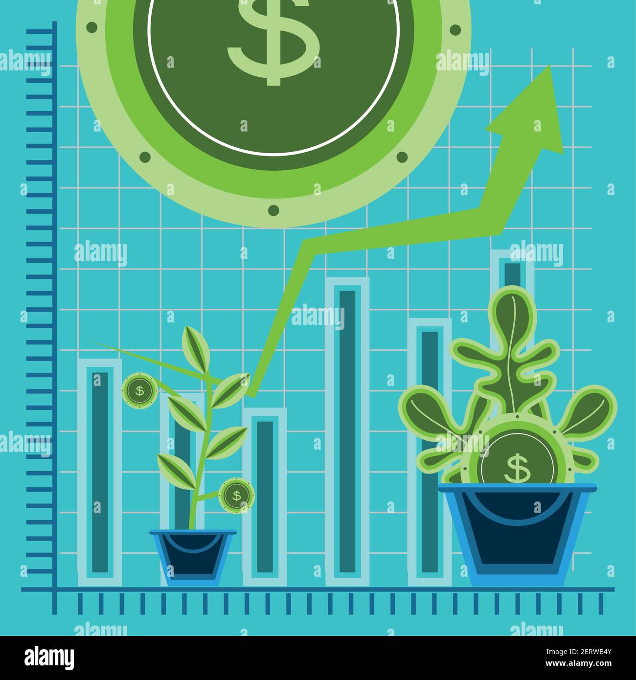 economy plants diagram growing savings Stock Vector Image & Art - Alamy