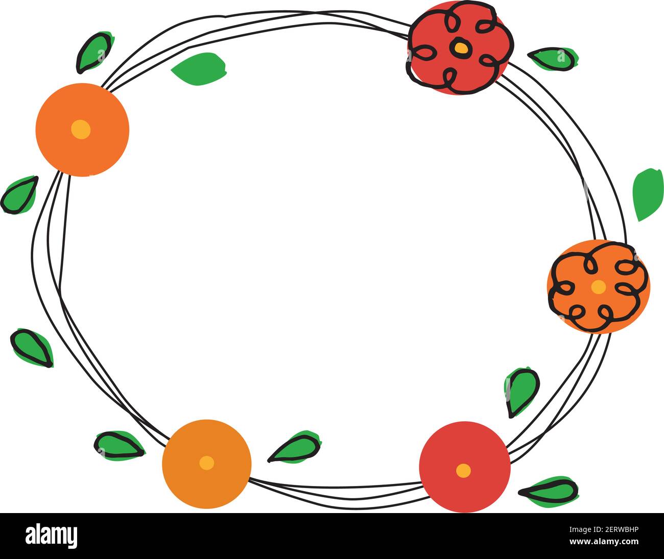 hello spring greeting card design lettering illustration Stock Vector ...