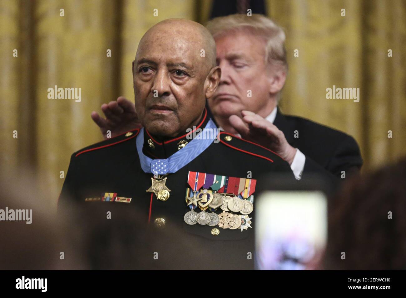 President Donald Trump awards the Congressional Medal of Honor to ...