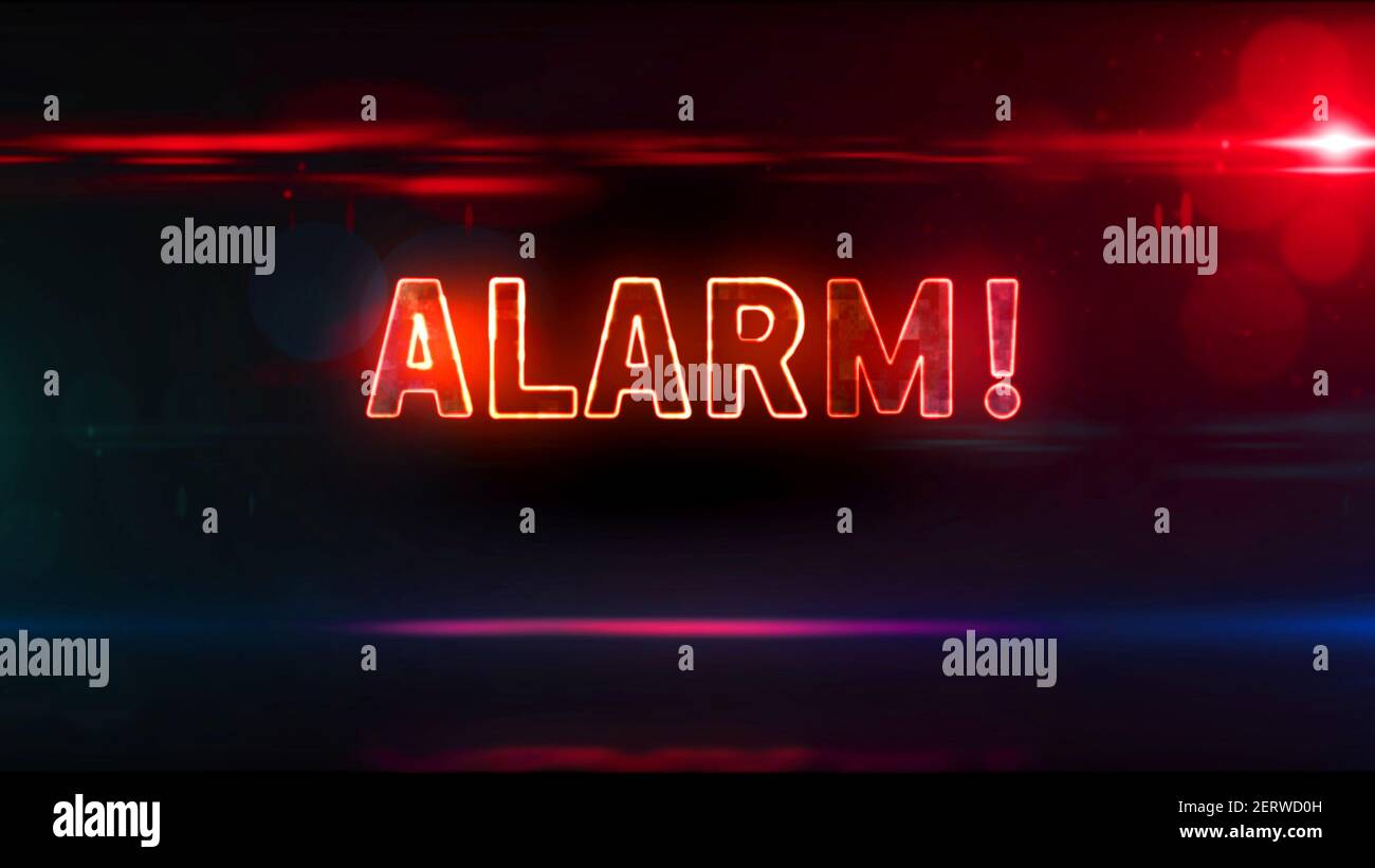 Alarm warning concept with exclamation symbol, danger, cyber attack and ...