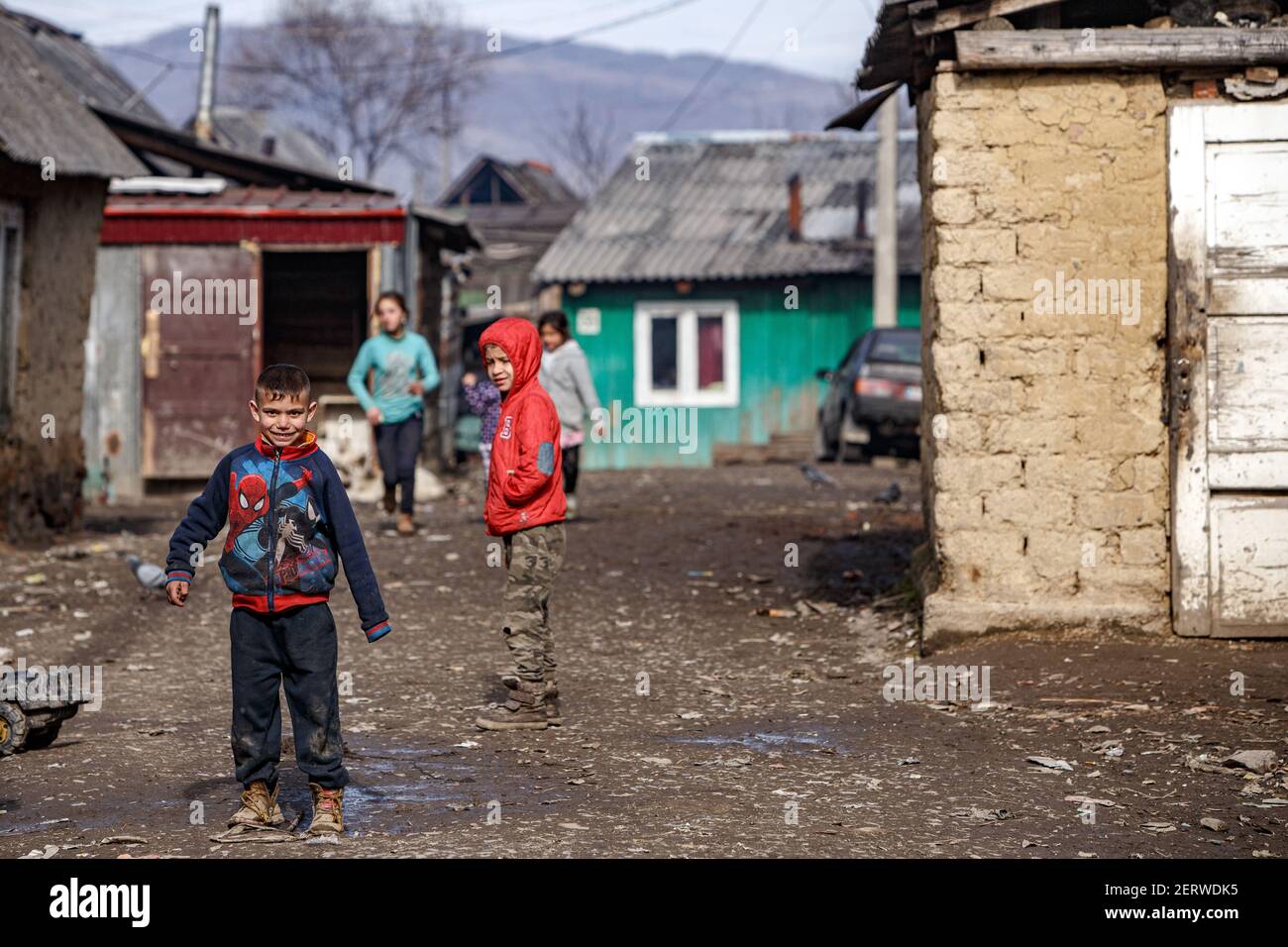 Roma children hi-res stock photography and images - Alamy