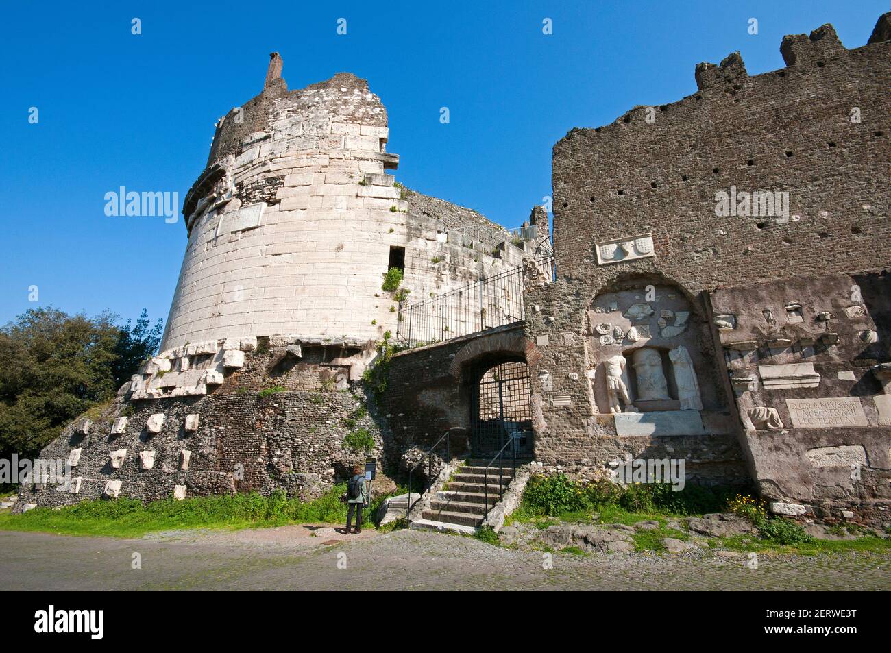 Mausoleum of Cecilia Metella and Caetani Castrum in Via Appia Antica ...