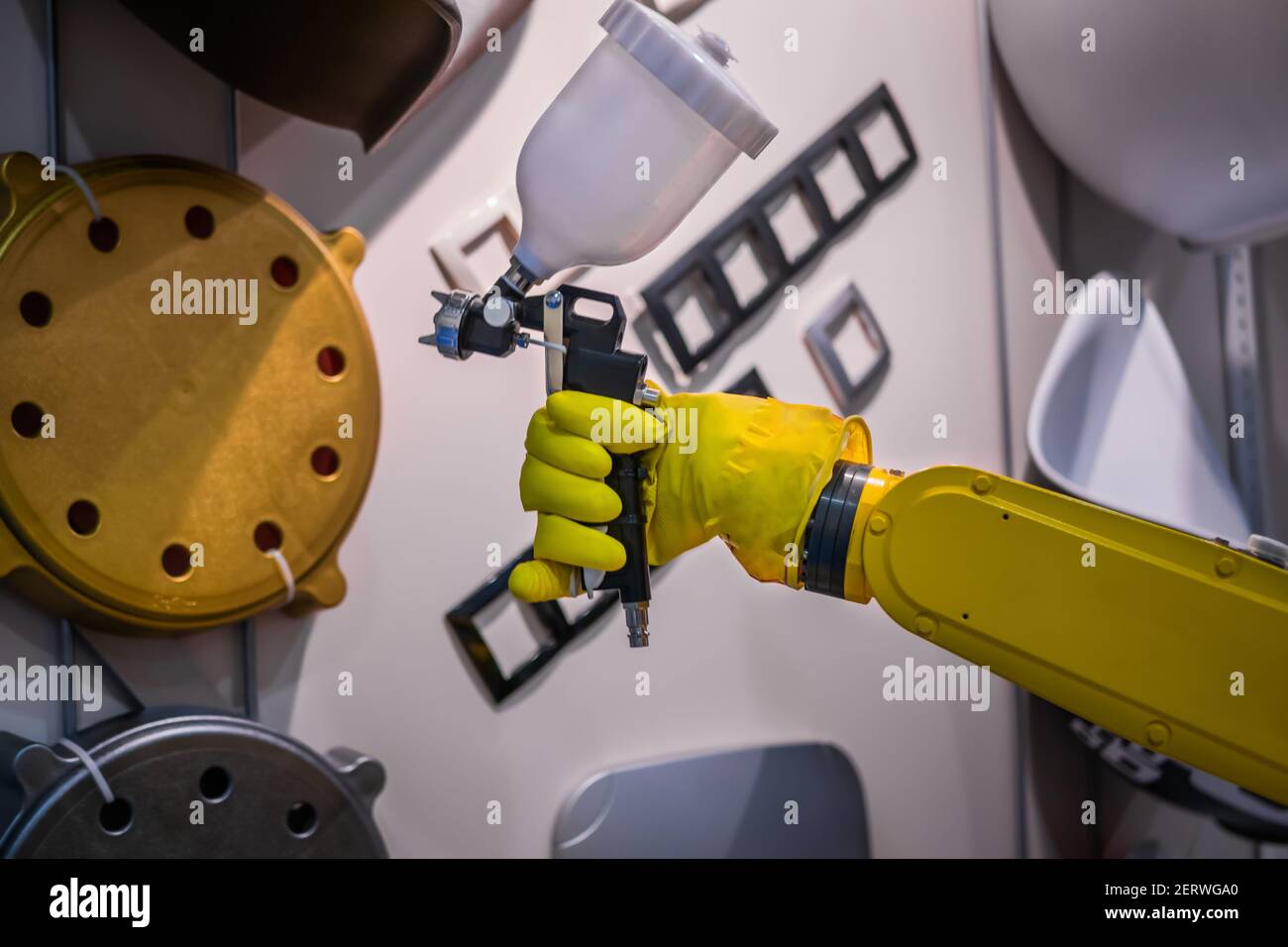 Automatic spray painting robotic arm manipulator at robot technology ...
