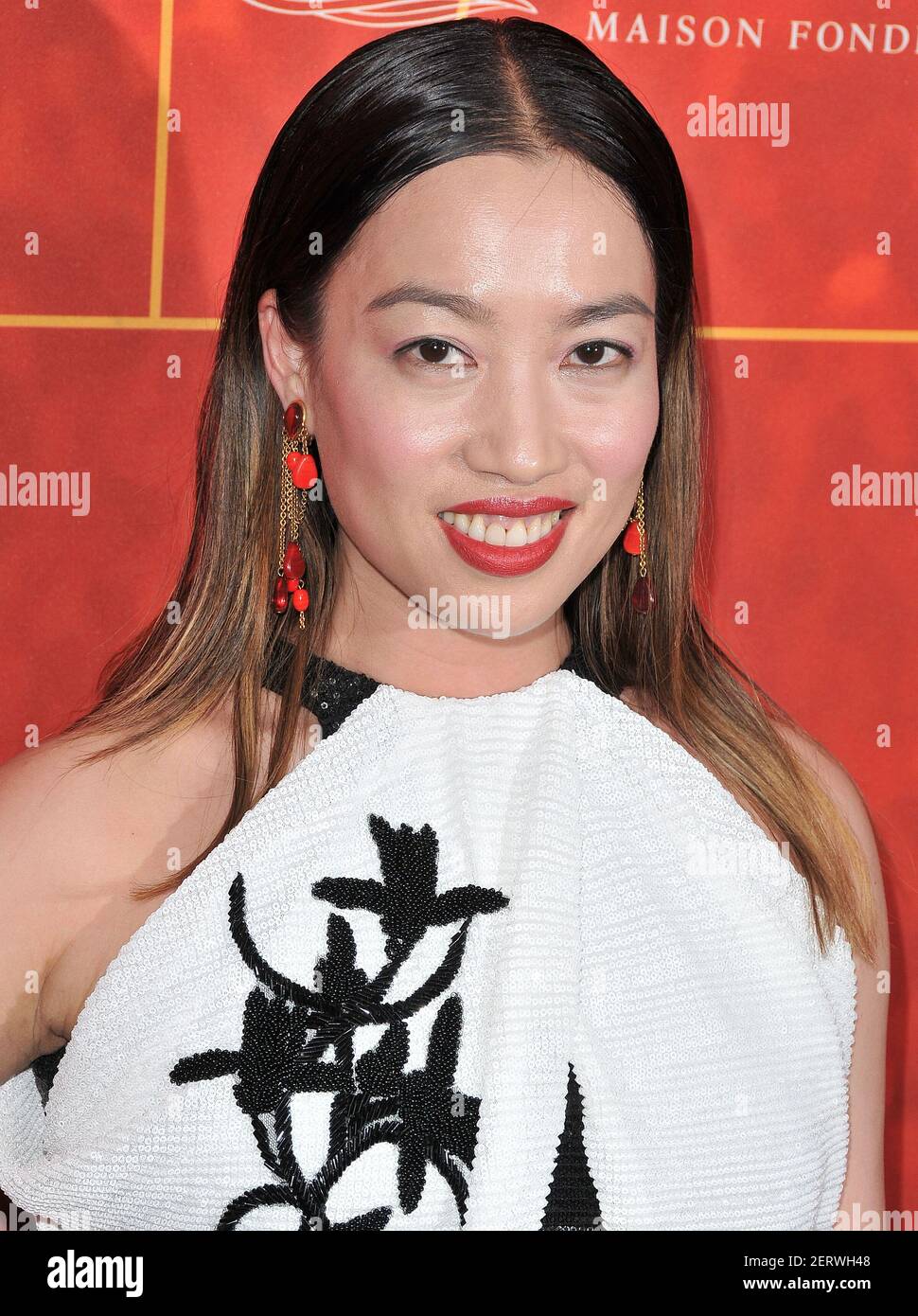 Yi Zhou arrives at the amfAR Gala Los Angeles 2018 held at the Wallis ...