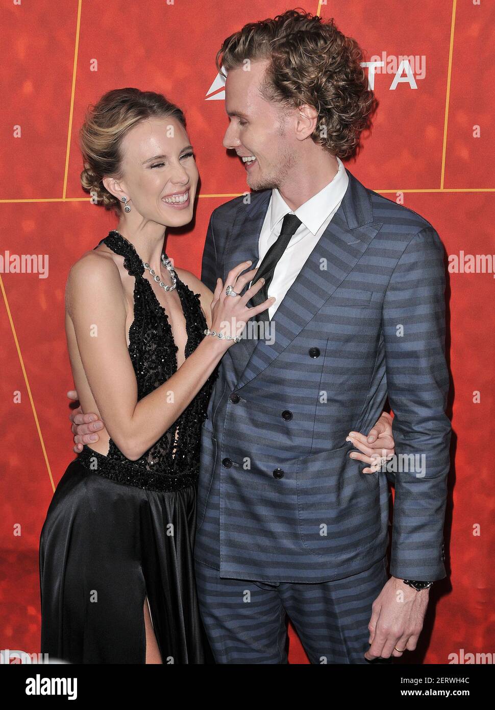 (L-R) Tessa Hilton and Barron Hilton arrives at the amfAR Gala Los ...