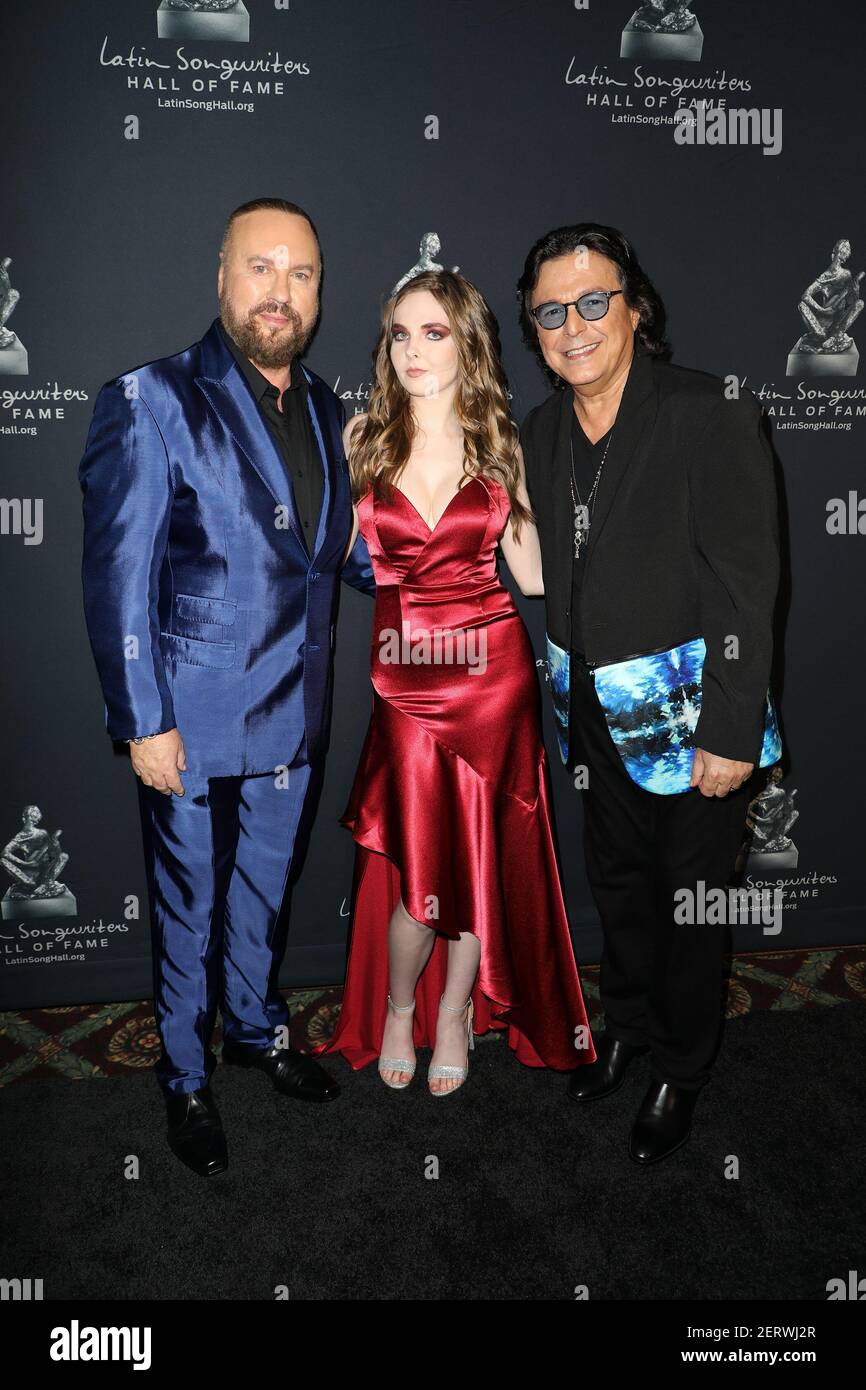 MIAMI, FL - OCTOBER 18: Desmond Child, Maisy Kay and Rudy Perez are ...
