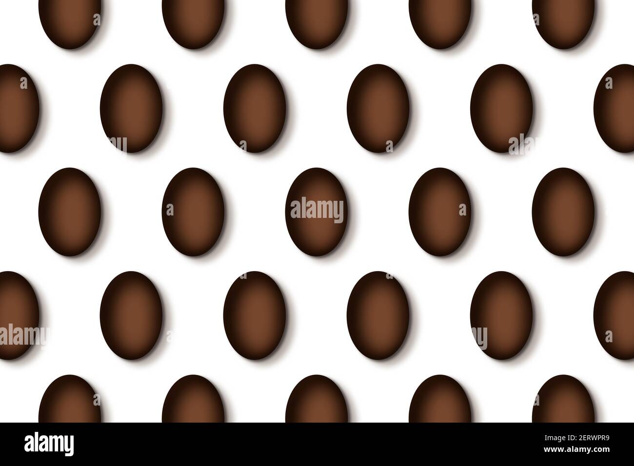 Chocolate Easter eggs pattern on white background Stock Photo - Alamy
