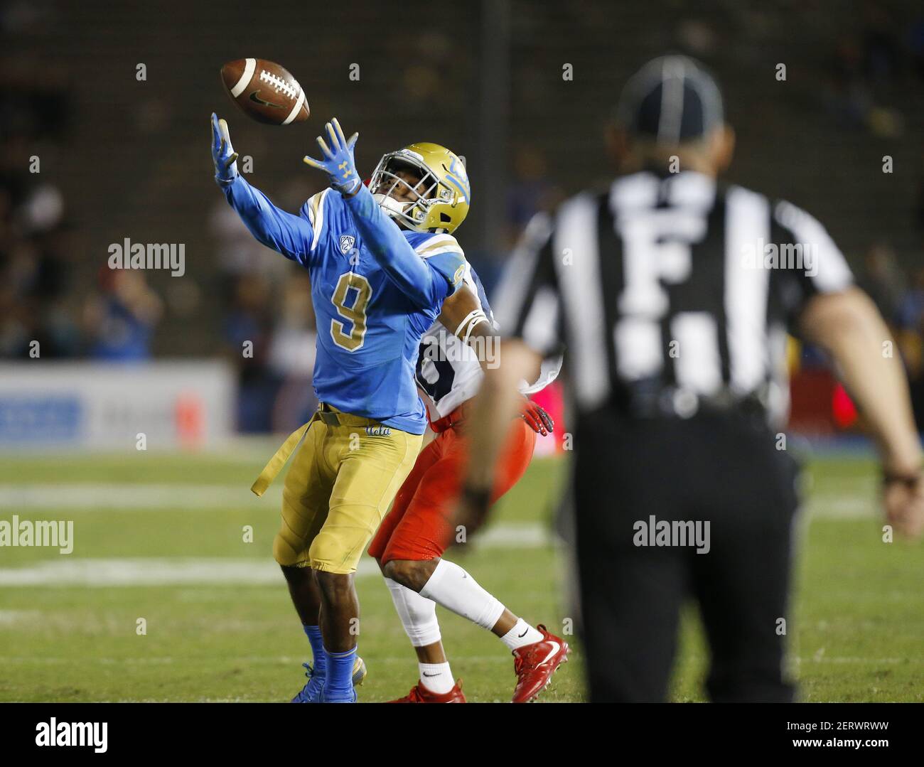 October 20, 2018 UCLA Bruins defensive back Elijah Gates #9 intercepts ...