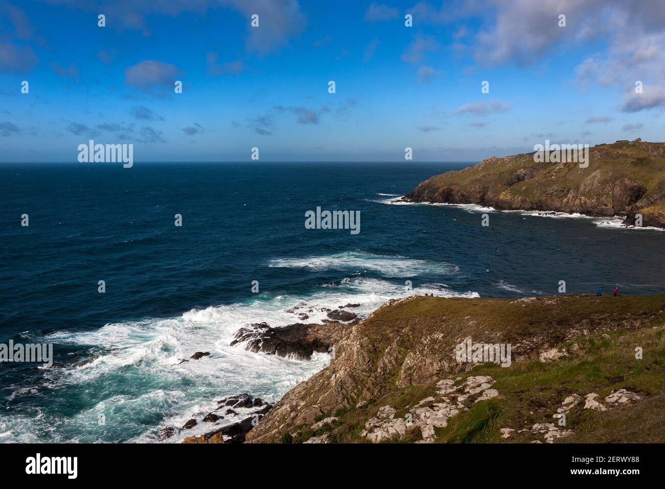 Cape Cornwall and Porth Ledden, West Penwith, Cornwall, UK Stock Photo ...