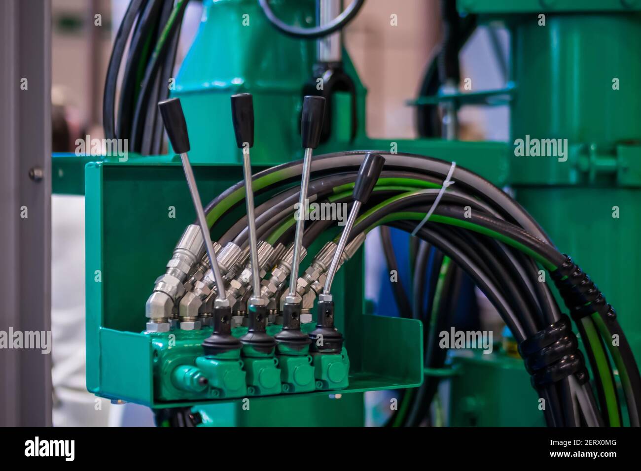 Hydraulic manual control levers of agriculture machine equipment ...