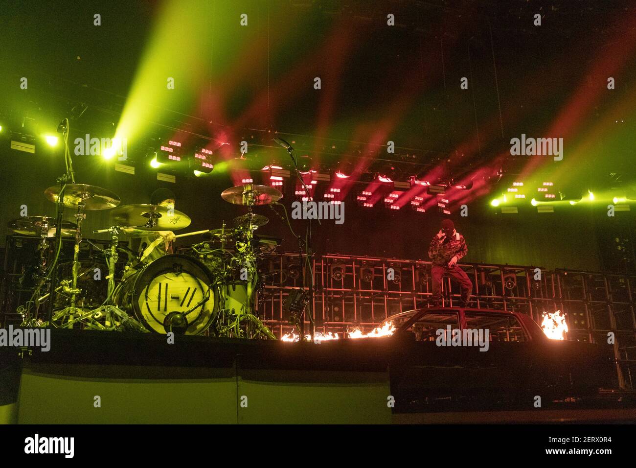 Josh Dun and Tyler Joseph of Twenty One Pilots during the Bandito Tour ...