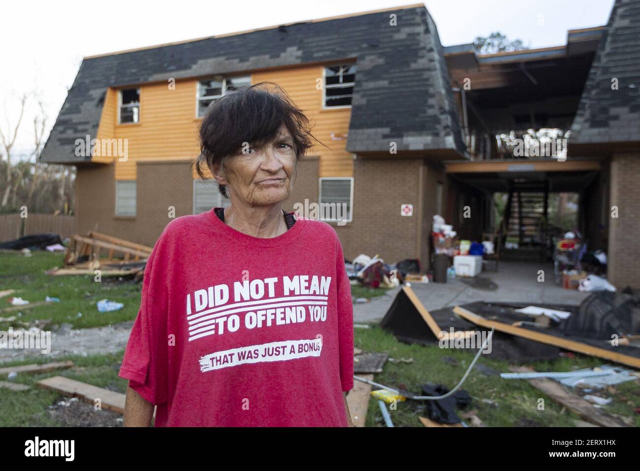 Lorraine DePriest, 55, who suffers from many medical issues, stands ...