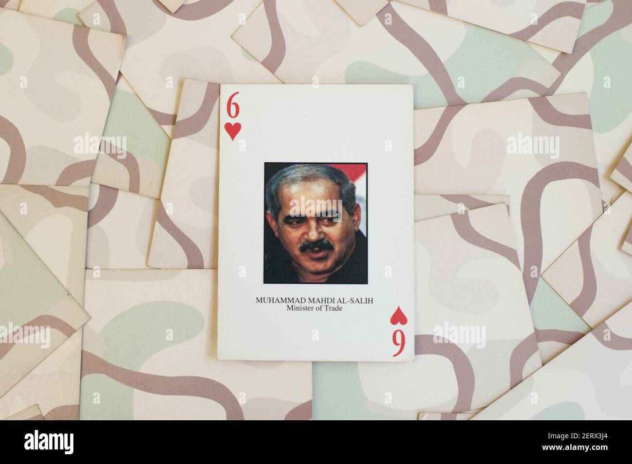 Muhammad Mahdi Al-Salih (six of hearts) card part of the Most Wanted ...