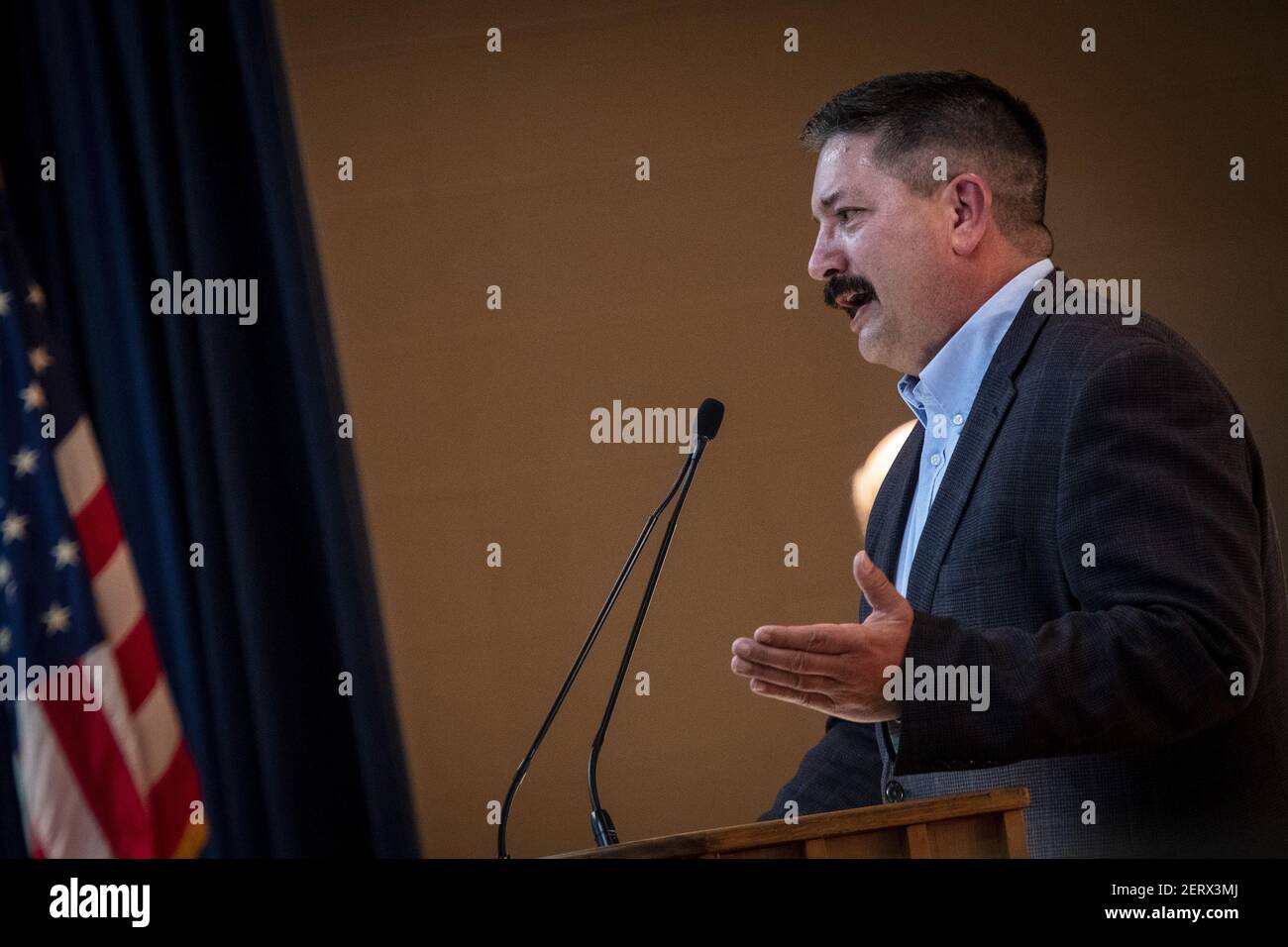 Wisconsin congressional candidate Randy Bryce speaks at a campaign ...