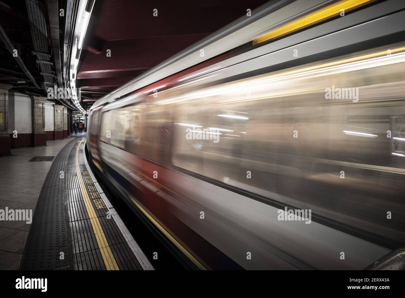 A London Underground S8 Stock train arriving at the Metropolitan Line ...
