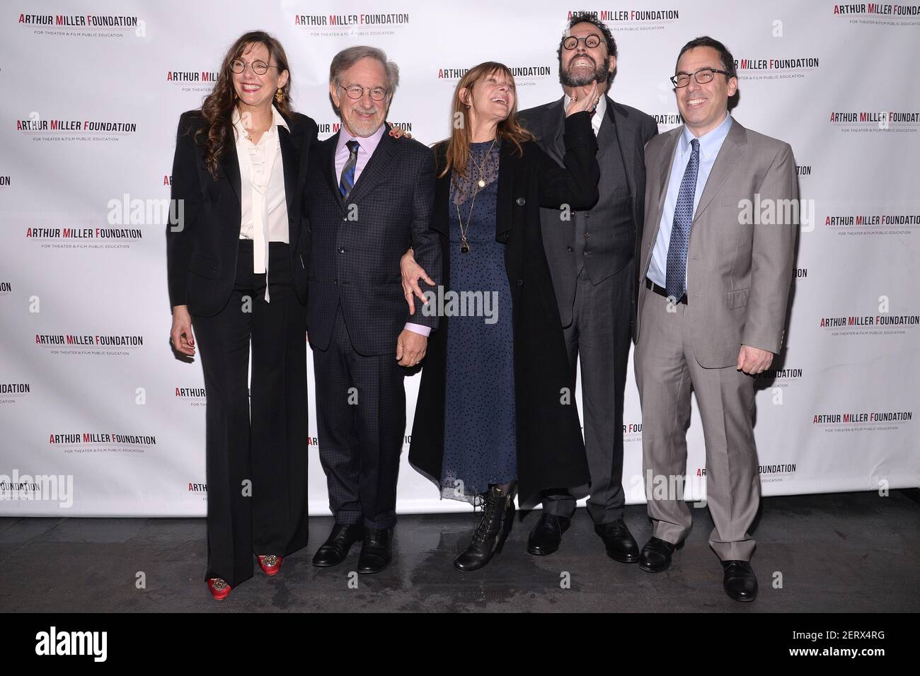 (L-R) Rebecca Miller, Steven Spielberg, Kate Caphsaw, Tony Kushner and ...