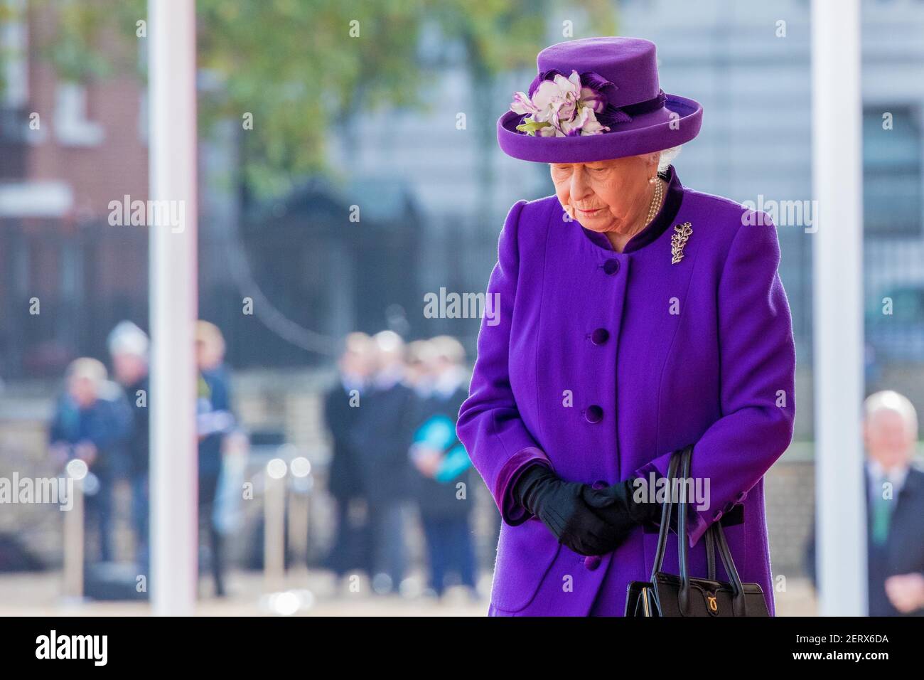 Queen Elizabeth II during Ceremonial Welcome at Horse Guards Parade, at ...