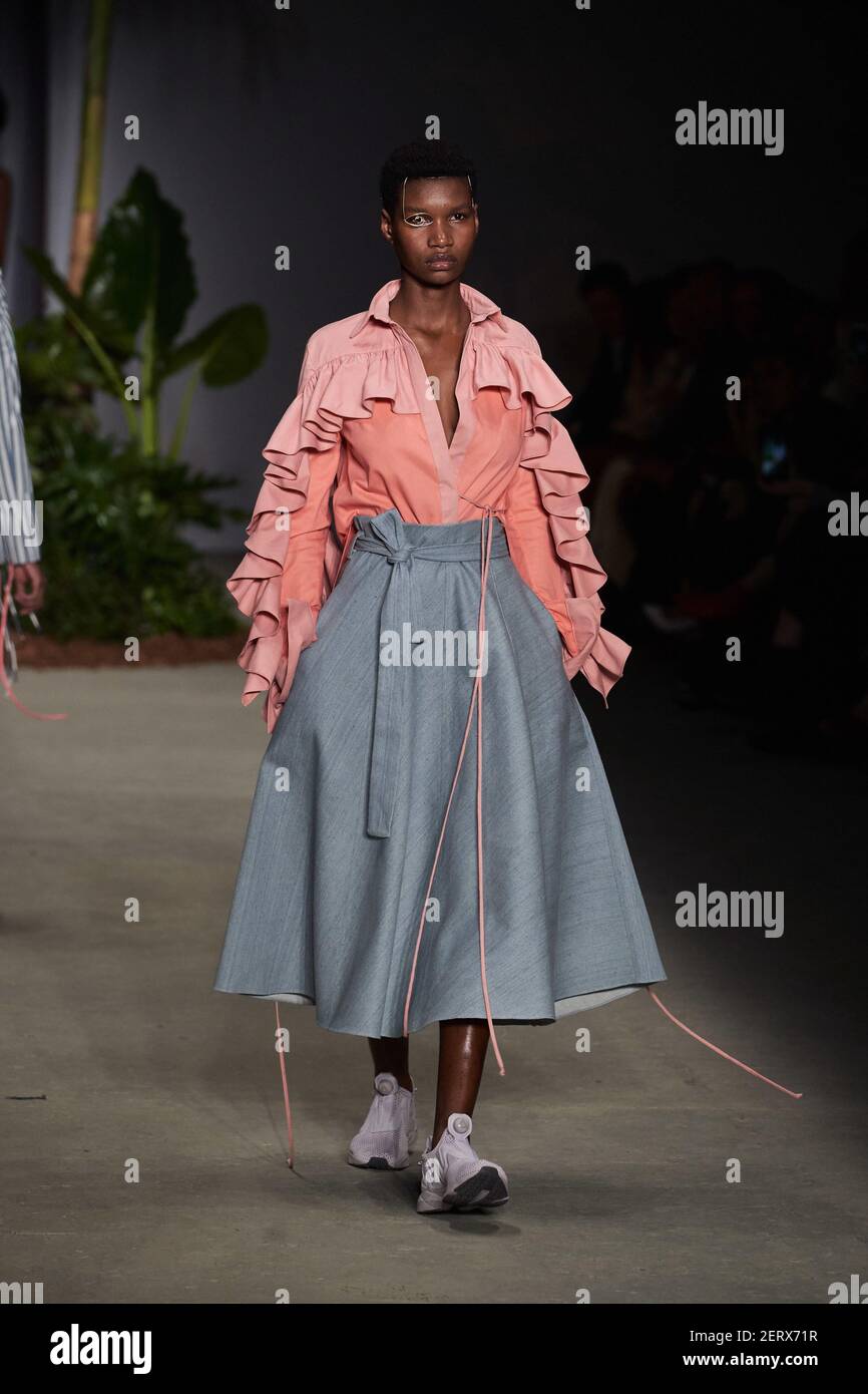 Model walks on the runway during the Joao Pimenta brand fashion show ...