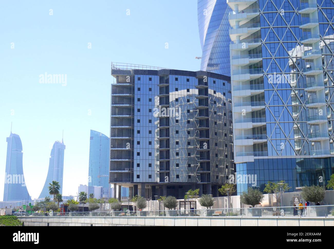 Bahrain Bay development with The Financial Harbour towers in the ...