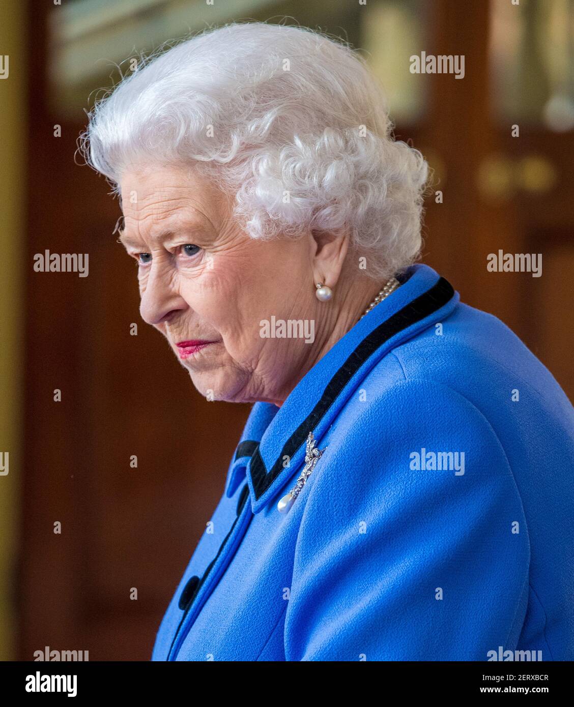 Queen Elizabeth II says goodbye to King Willem-Alexander and Queen Maxima of the Netherlands ...