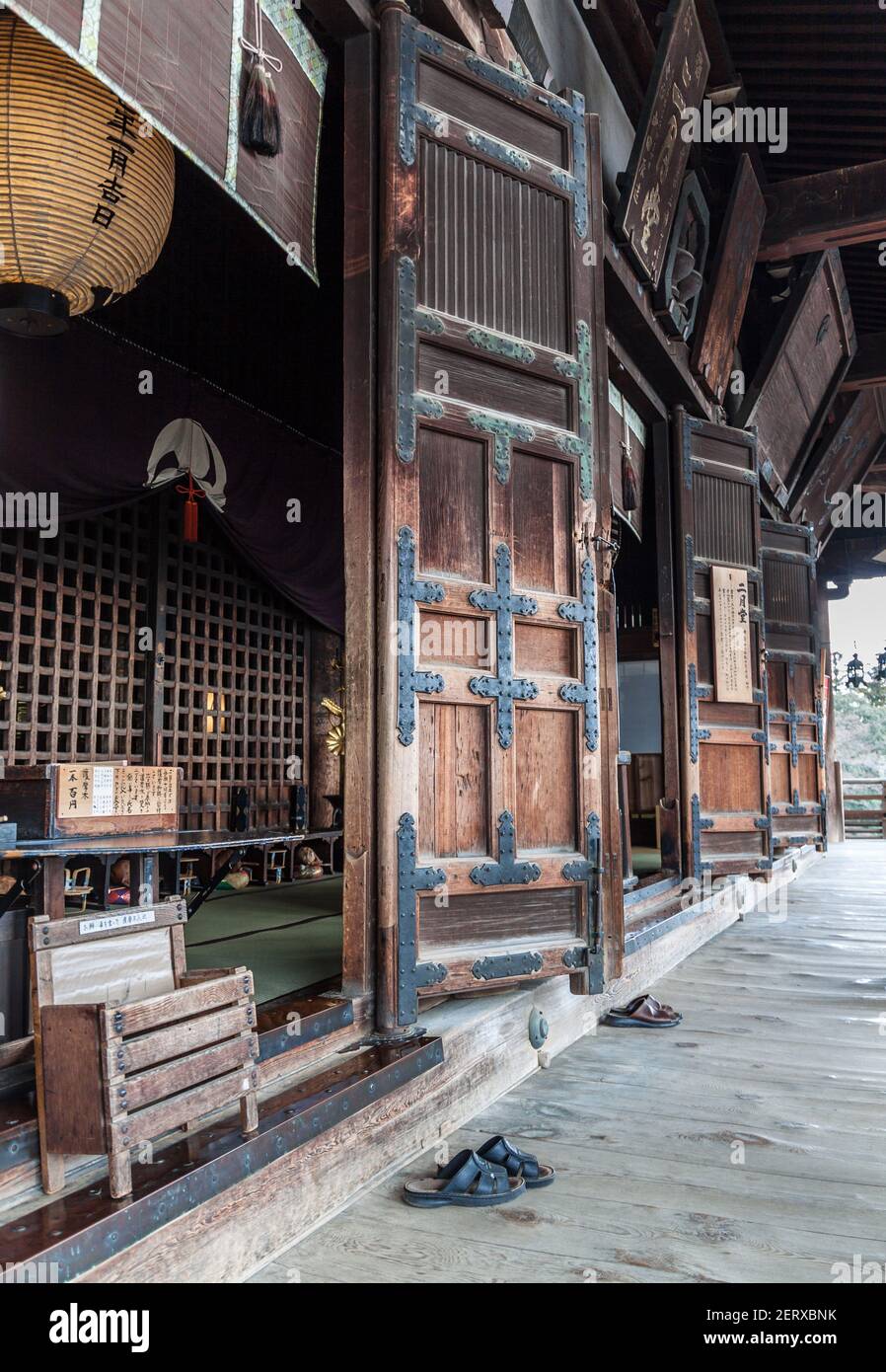 Detail of the balcony of Nigatsu-do, or February Hall, part of the ...