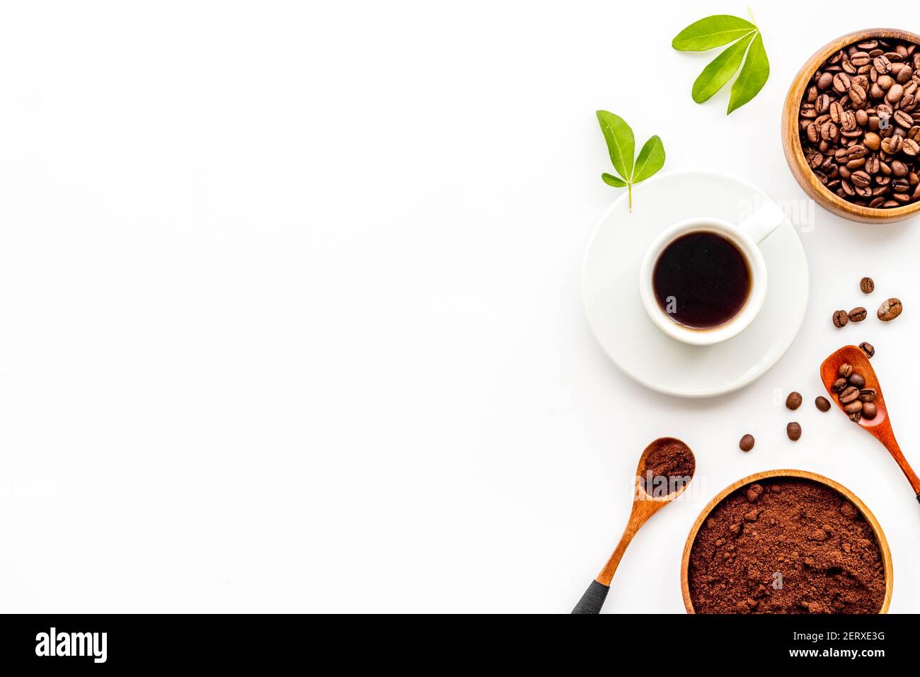 Coffee background. Coffee beans and hot drink, top view Stock Photo - Alamy Coffee background. Coffee beans and hot drink, top view Stock Photo - Alamy