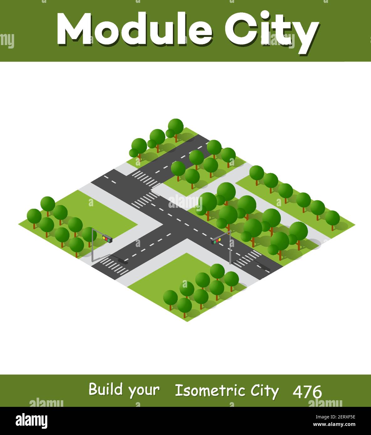 Perspective view from above to the city quarter of the highway Stock ...