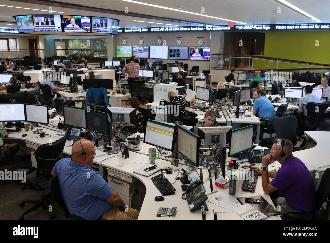 Cargill brokers work the trading floor on May 17, 2018, at the company ...