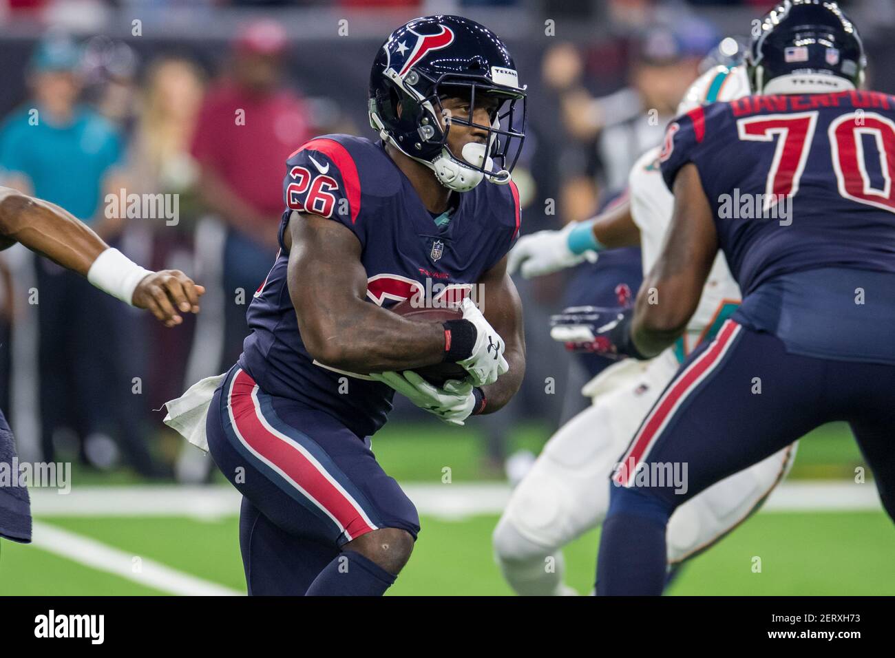 October 25, 2018: Houston Texans running back Lamar Miller (26) carries ...