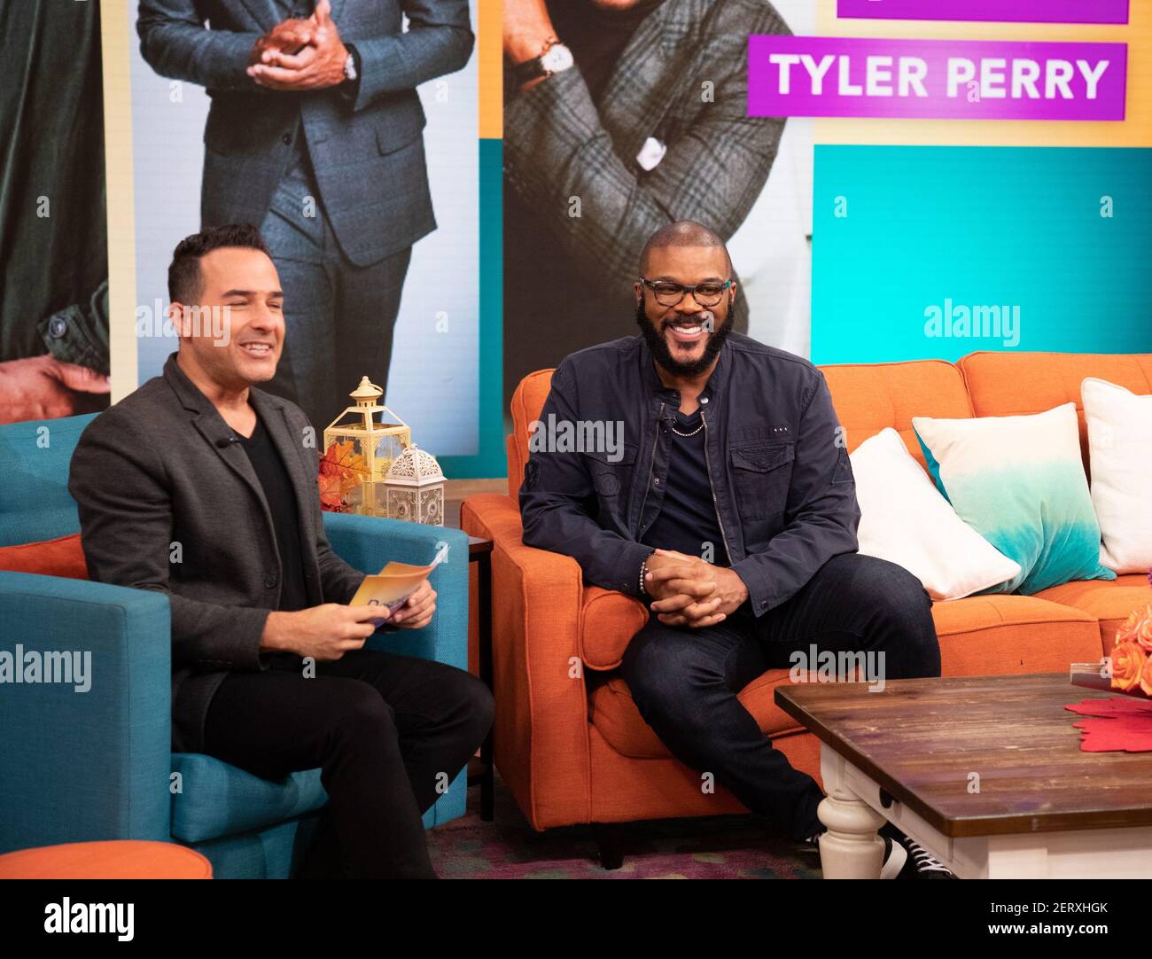 MIAMI, FL - FL OCT 26: Carlos Calderon and actor Tyler Perry are seen ...