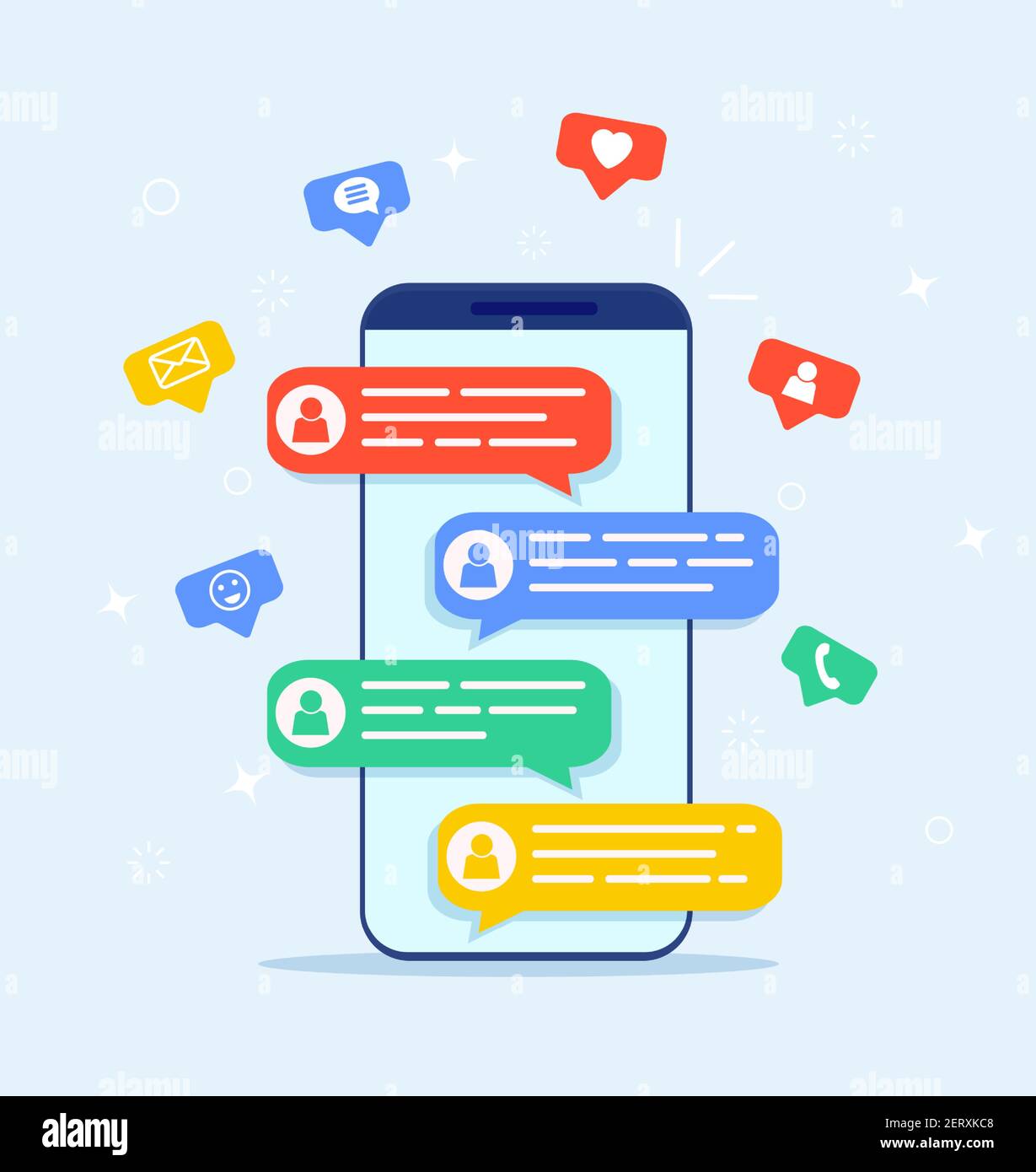 Whats app notification Stock Vector Images - Alamy