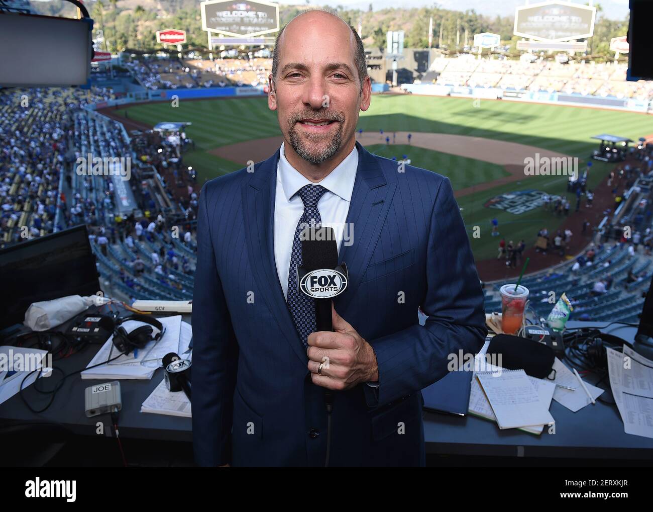 LOS ANGELES - OCTOBER 26: John Smoltz at the World Series on Fox - Game ...