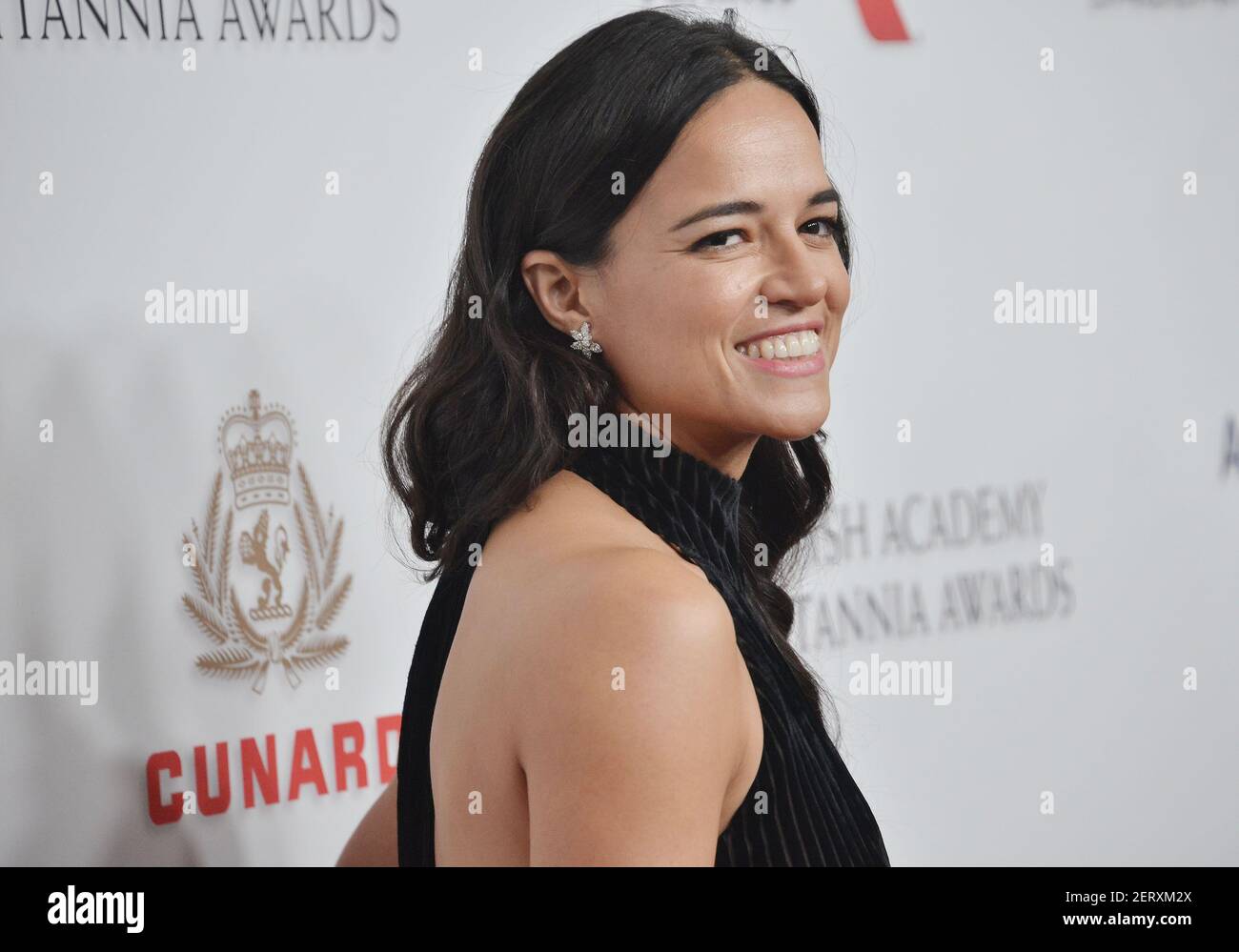 Michelle Rodriguez arrives at the 2018 British Academy Britannia Awards ...