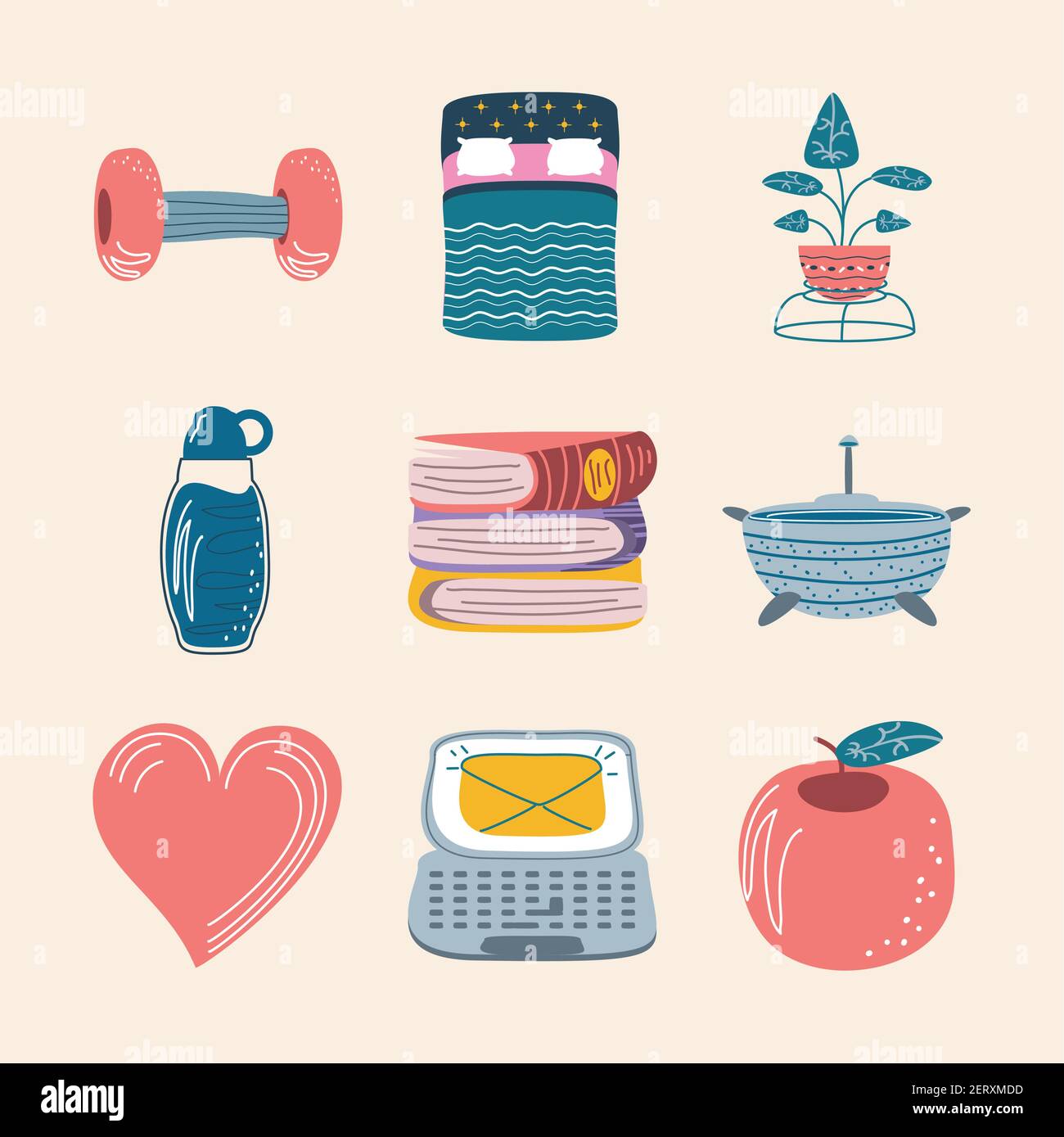 different stuffs cartoon daily icons Stock Vector Image & Art - Alamy