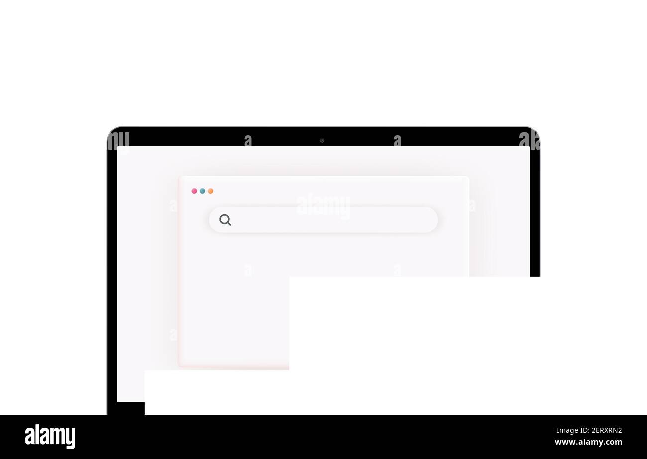 Browser template in light theme for website, laptop and computer ...