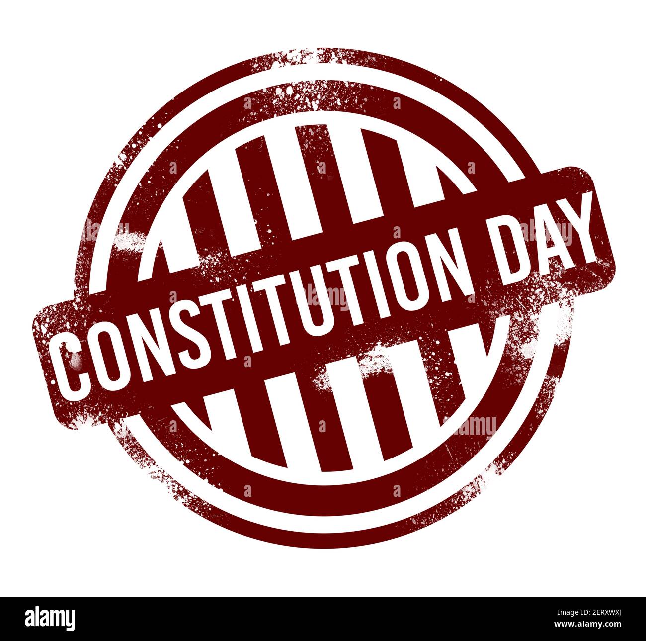 Constitution Day - red round grunge button, stamp Stock Photo - Alamy