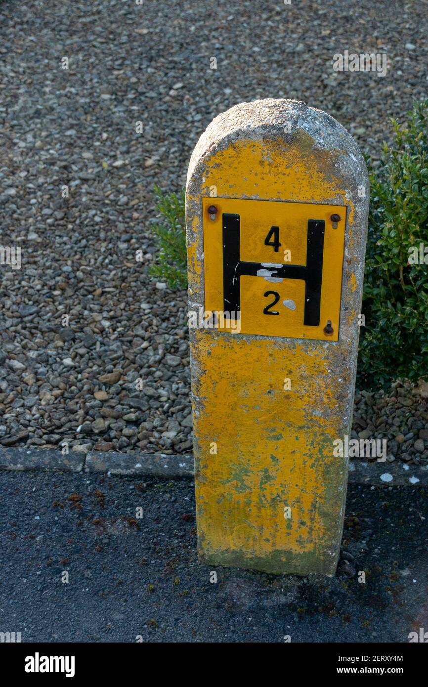 Bristol-Nailsea-England-February 2021-a close up view of a road marking ...