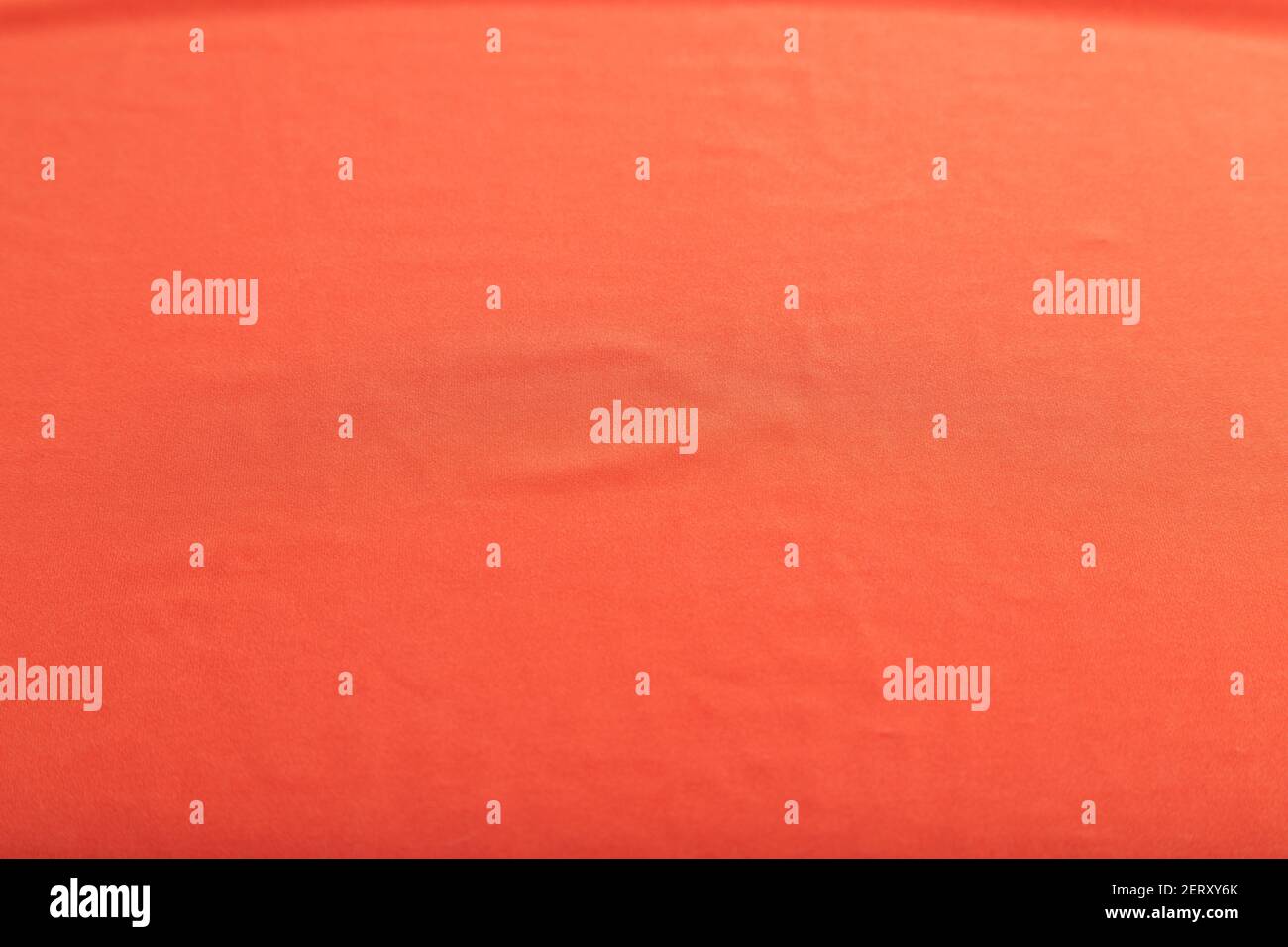 Fragment of smooth red silk tissue. Top view, flat lay, natural textile ...