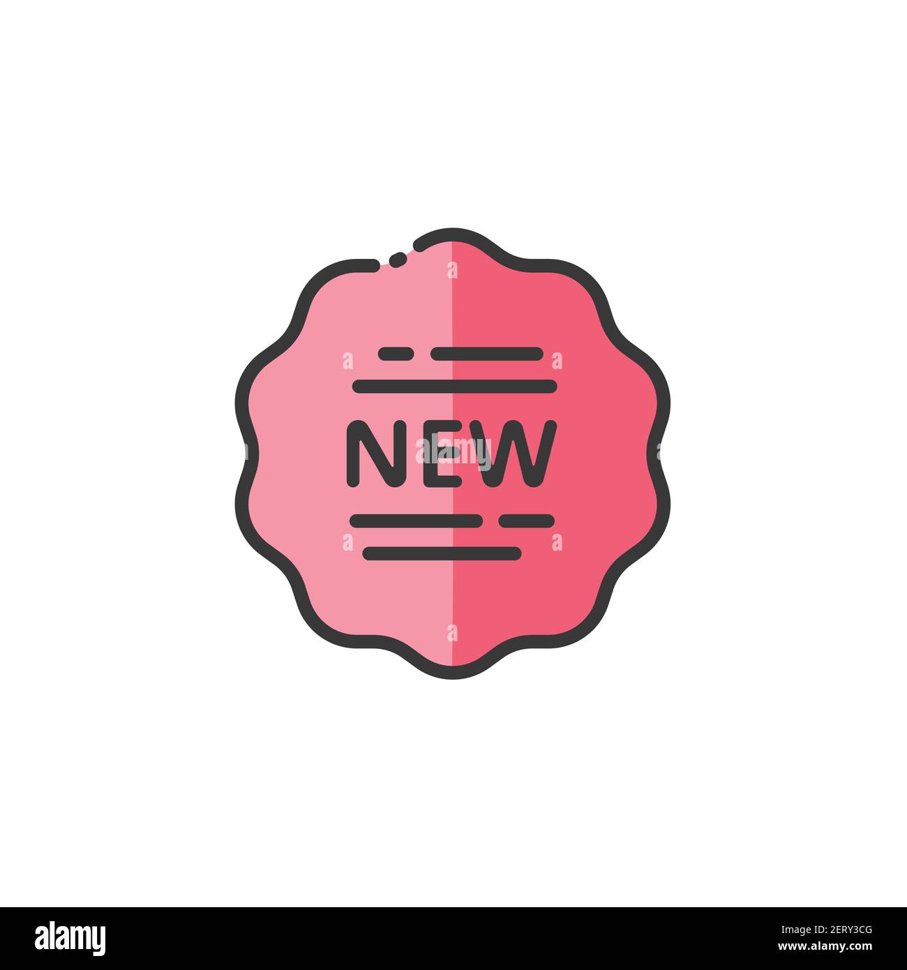 Shopping label with text new. Promotion tag. Filled color icon ...