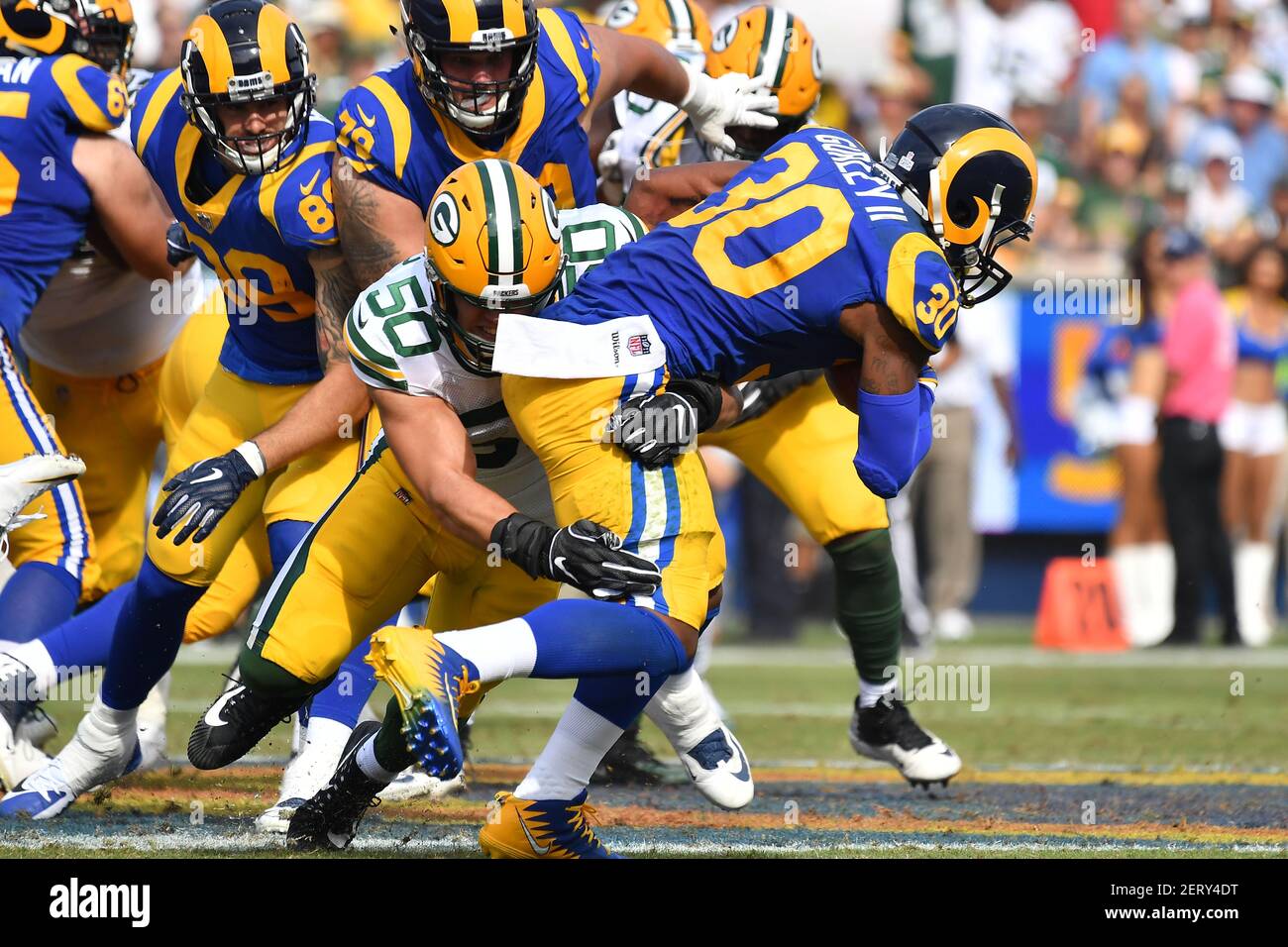 October 28, 2018 Los Angeles, CA.Los Angeles Rams running back Todd ...