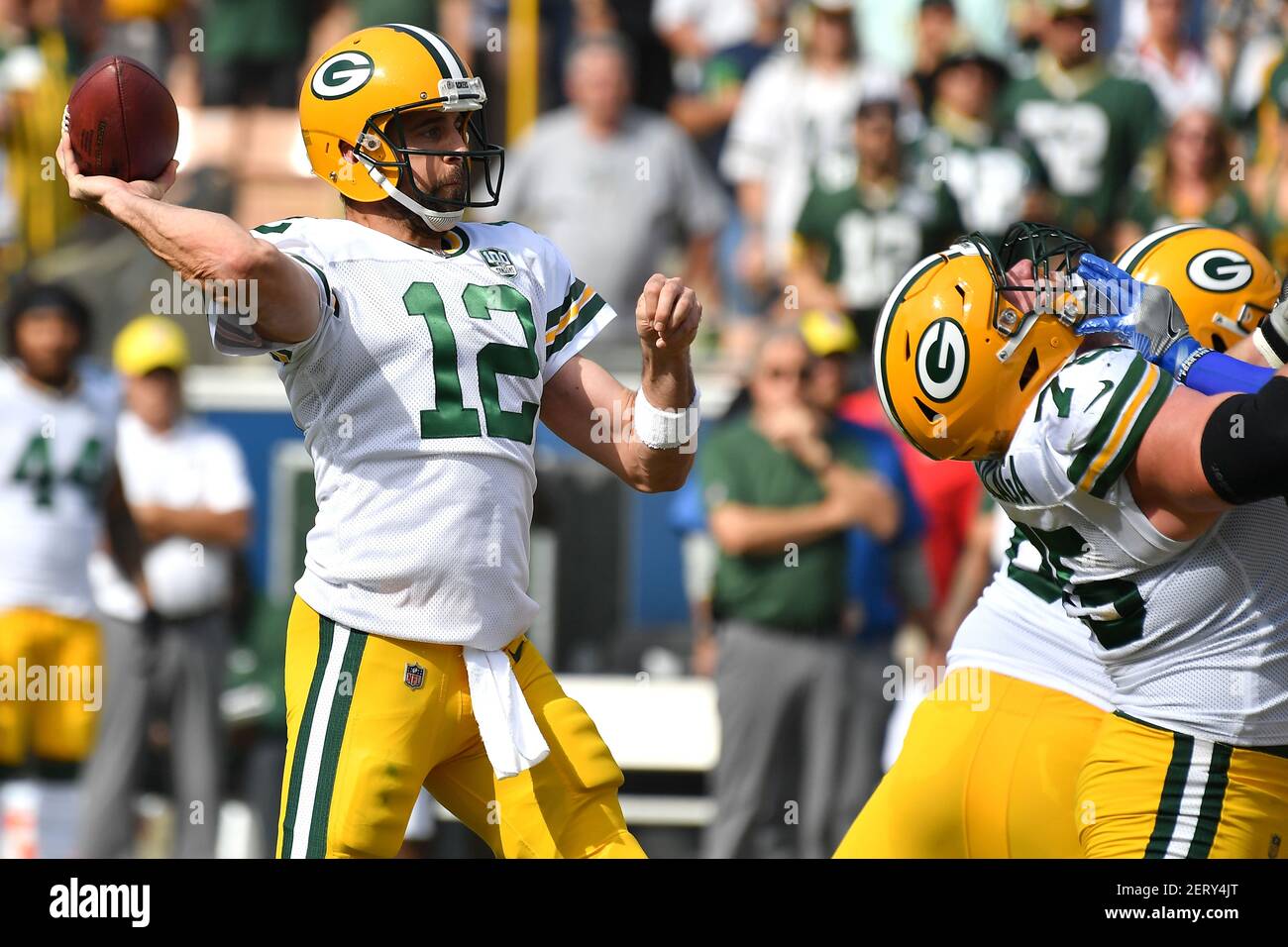 October 28, 2018 Los Angeles, CA.Green Bay Packers quarterback Aaron ...