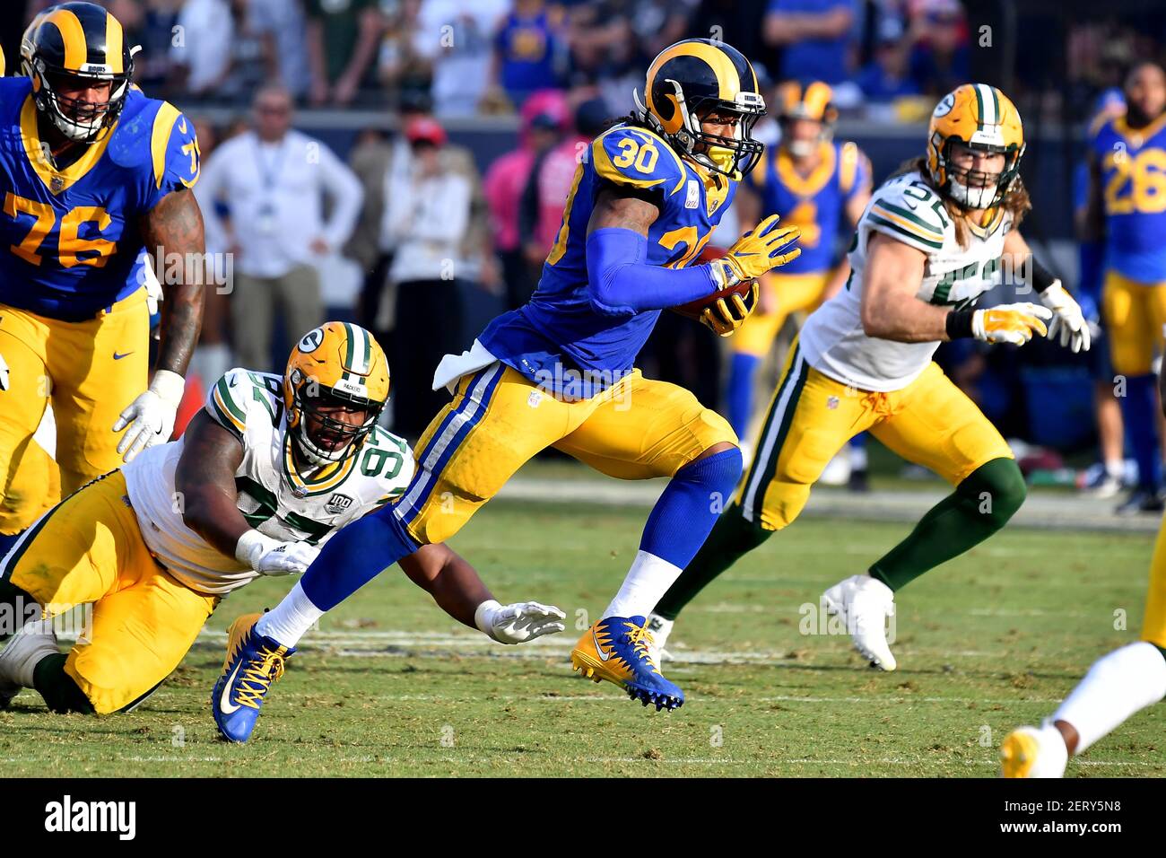 October 28, 2018 Los Angeles, CA.Los Angeles Rams running back Todd ...
