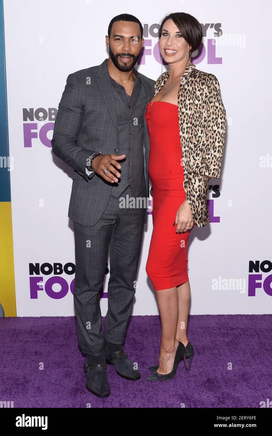 (L-R) Omari Hardwick and Jennifer Pfautch attend "Nobody's Fool" New ...