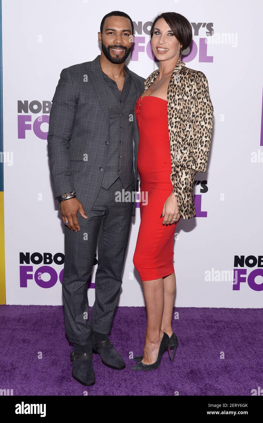 (L-R) Omari Hardwick and Jennifer Pfautch attend "Nobody's Fool" New ...