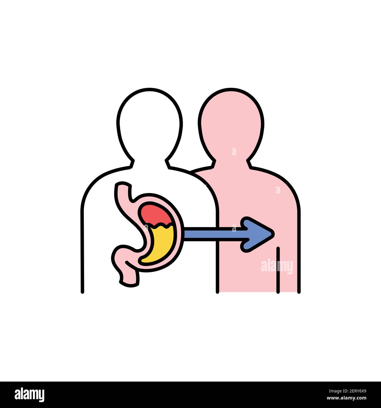 Stomach transplant color line icon. Donor organ. Pictogram for web page ...