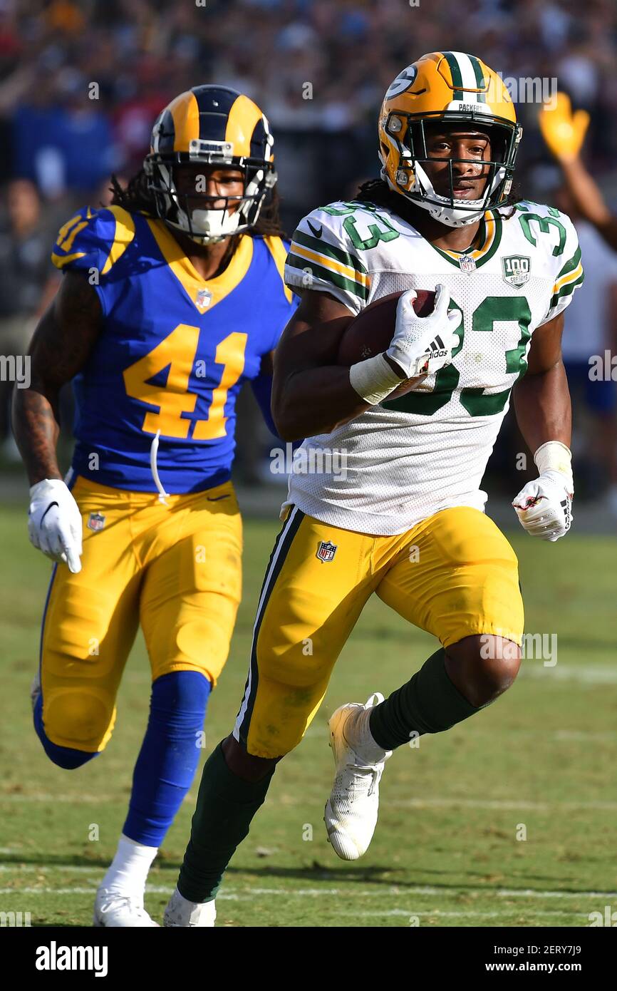 October 28, 2018 Los Angeles, CA.Green Bay Packers running back Aaron ...