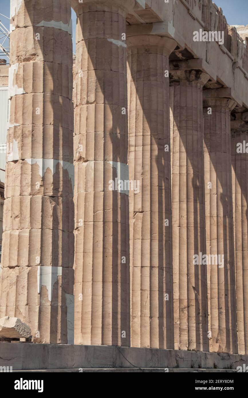 A mesmerizing view of a beautiful Parthenon temple on the Acropolis of ...