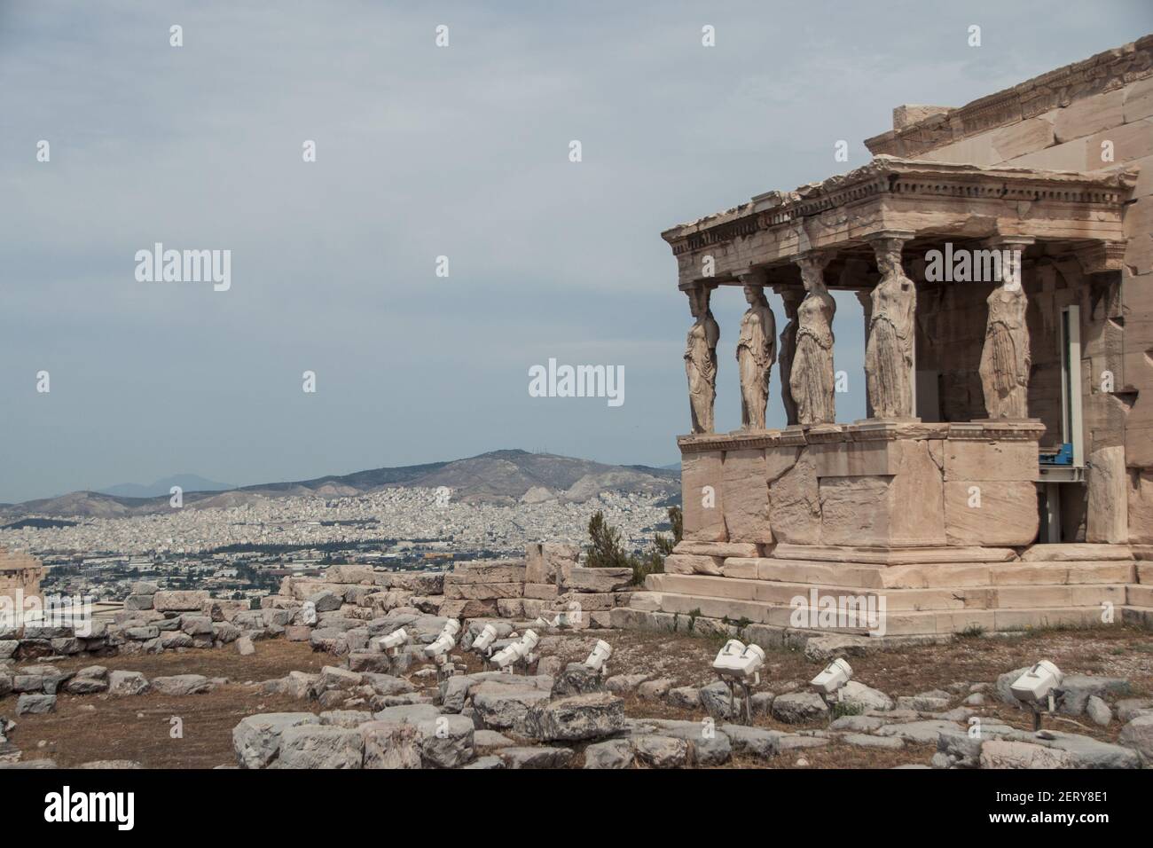 A mesmerizing view of a beautiful Parthenon temple on the Acropolis of ...
