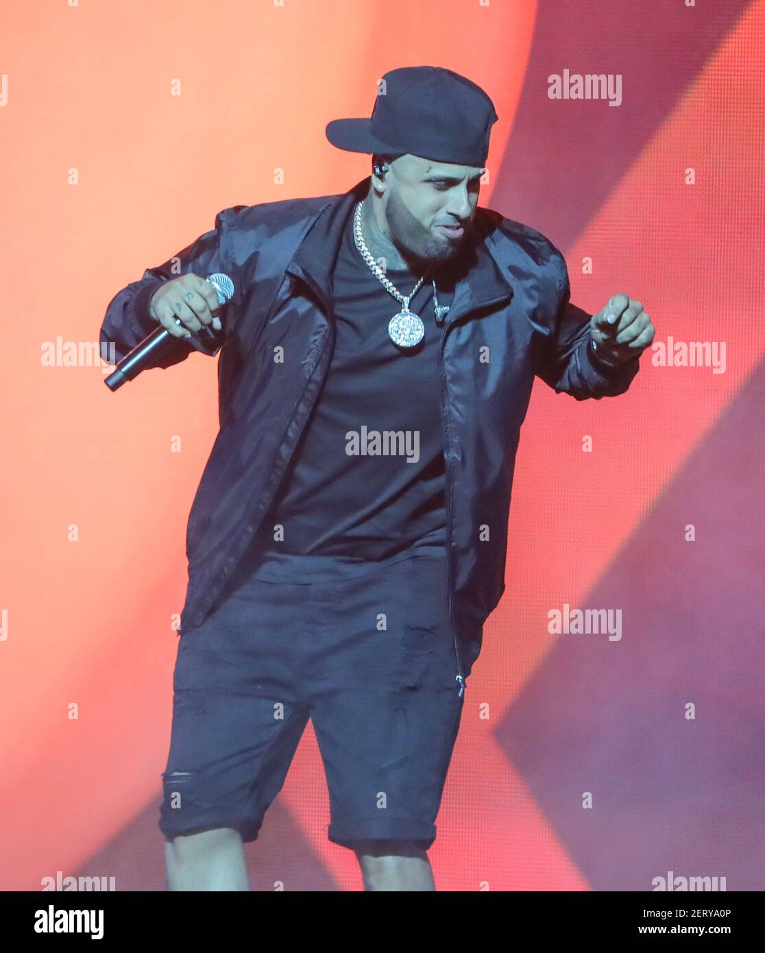 MIAMI, FL - OCT 28: Nicky Jam is seen performing at the American ...