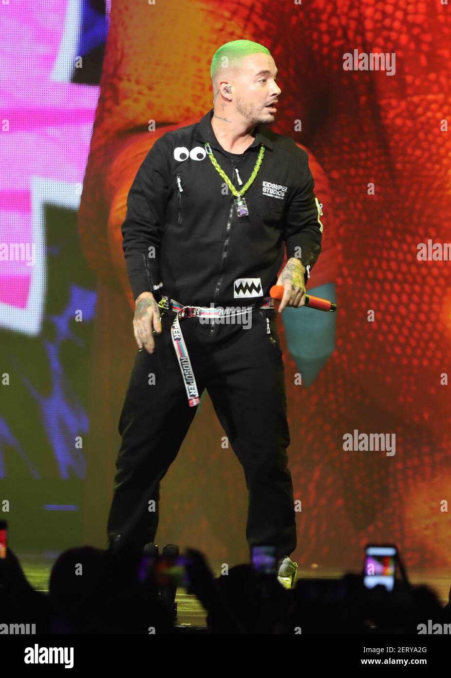 MIAMI, FL - OCT 28: J Balvin is seen performing at the American ...